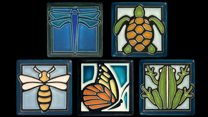 Motawi Tile: 4x4 Butterfly Turquoise – Iowa Artisans Gallery
